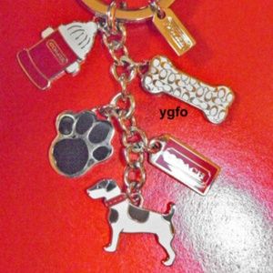 Coach | Accessories | New Coach Terrier Dog Charms Keychain Paw Bone ...